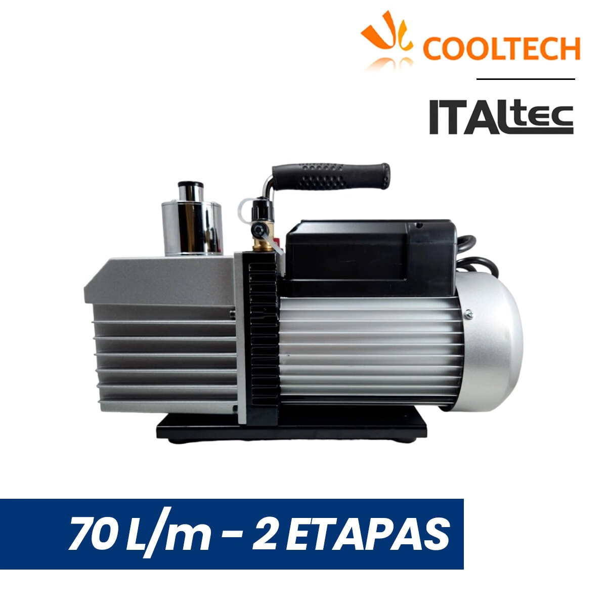 BOMBA DE VACIO COOLTECH/ITALTEC 70LTS/M 2 ETAPAS - 1/3 HP
